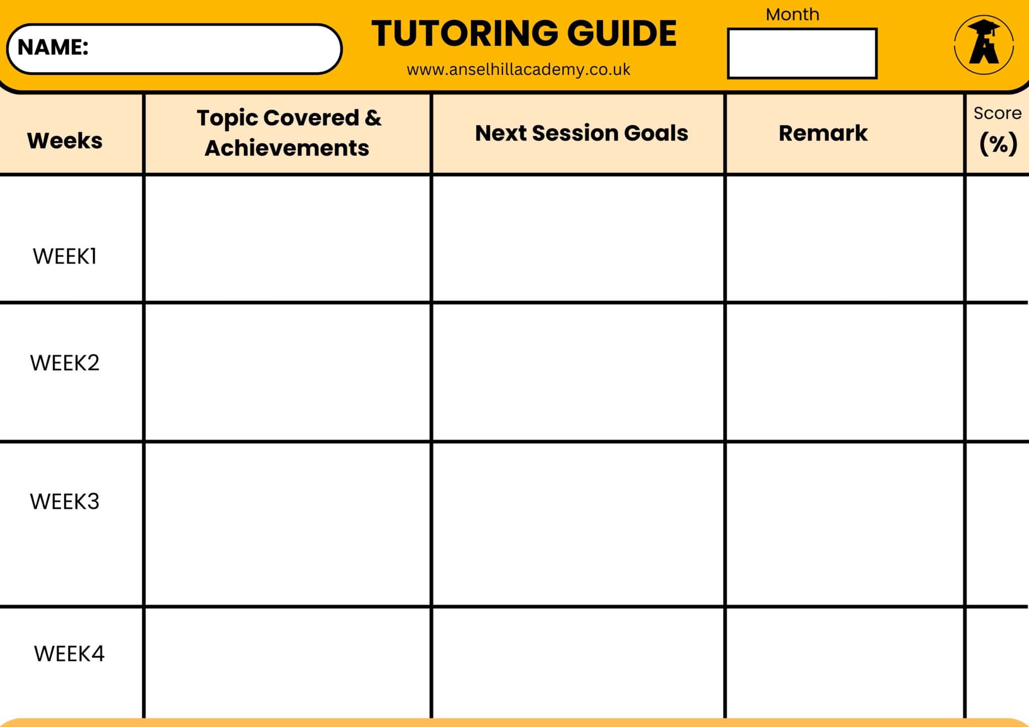 Tutoring Guide – Anselhill Academy Resources